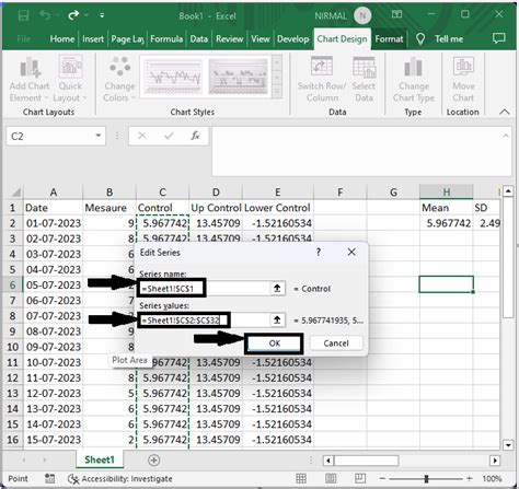 Excel 如何创建控制图 极客笔记