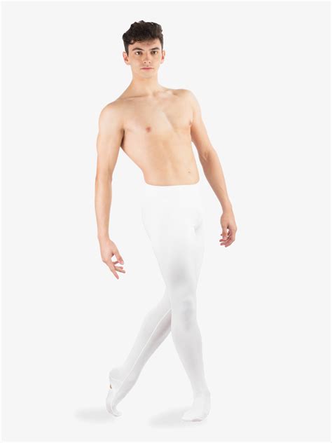 Mens Footed Microfiber Tights Footed Tights Ballet Rosa Jeremy