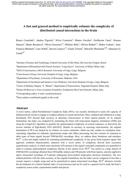 Pdf A Fast And General Method To Empirically Estimate The Complexity