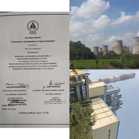 Deepan Raj On Linkedin Internship Engineering Sustainability Nlc