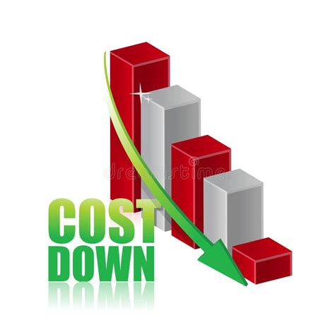 Cost Down Business Chart Graph Stock Illustration Illustration Of