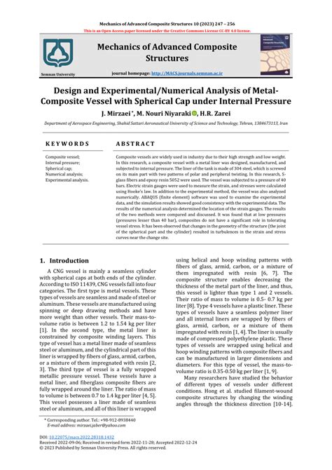 Pdf Design And Experimentalnumerical Analysis Of Metal Composite