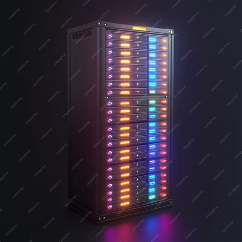 3d Server Rack Icon Organized Data Storage Illustration Logo Premium Ai Generated Image