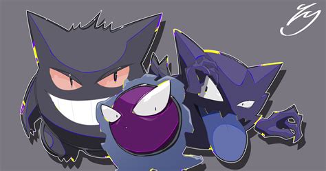 ポケモン ゴース・ゴースト・ゲンガー Tsitoriのイラスト Pixiv