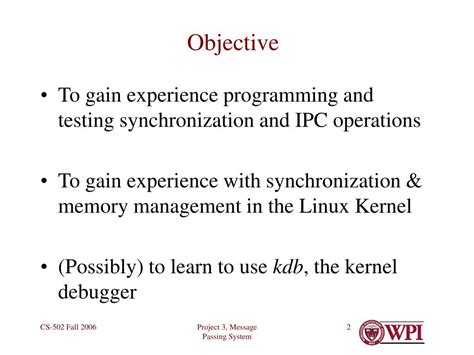 Ppt Programming Project 3 Message Passing System Powerpoint