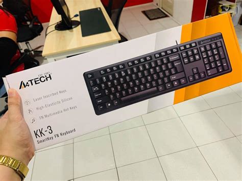 a4tech kk 3 wired keyboard black usb computers and tech parts and accessories computer keyboard