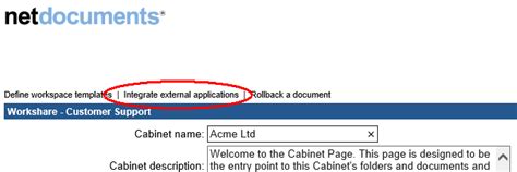 Knowledgebase Netdocuments Integration