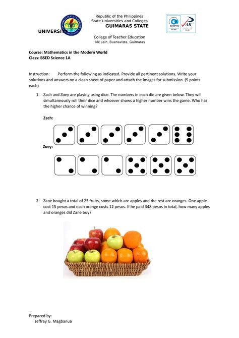 Mmw Activity Activity State Universities And Colleges Guimaras State University College Of