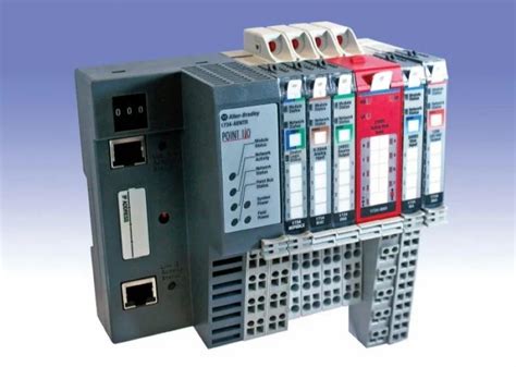 Din Rail Mounting Allen Bradley 1734 Point Io Modules Plc Input And