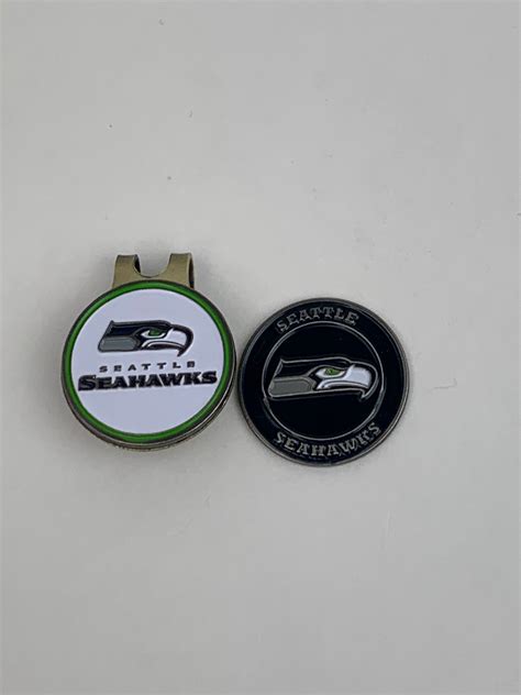 Stainless Steel Nfl Unique Golf Ball Markers With Hat Clip Seattle Se