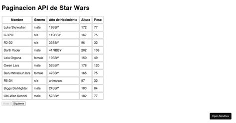 paginacion api star wars codesandbox