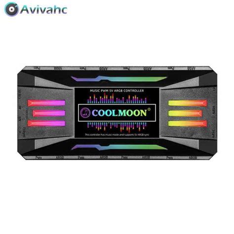 Coolmoon Argb Controller 4pin Pwm 5v 3pin Argb Cooling Fan Smart Remote Control Lazada Ph