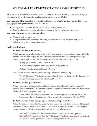 15 Apa Citation Examples To Download