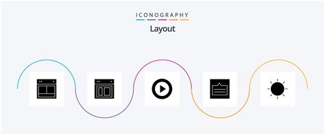 Layout Glyph 5 Icon Pack Including Layout Design Ui Wireframe Links