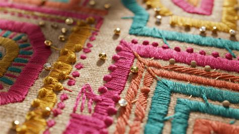 Free Textured Thread Geometry Photo Embroidery Needlework Textile