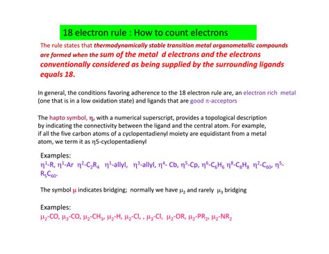 18 Electron Rule How To Count Electrons