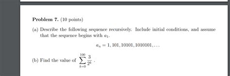 Solved Problem 7 10 Points A Describe The Following