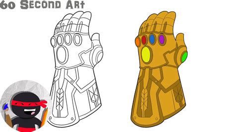How To Draw Realistic Infinity Gauntlet
