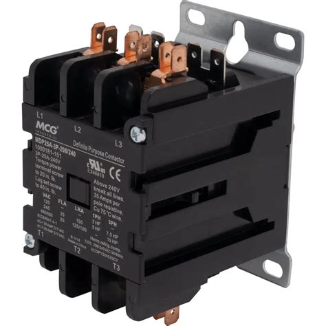 25 A 208240 Vac Definite Purpose Contactor 3 Pole