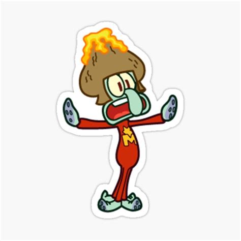 Spongebob Captain Magma Sticker For Sale By Joeoles Redbubble