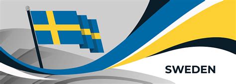 스웨덴 국경일 배너 디자인 스웨덴 국기 테마 그래픽 웹 아트 배경입니다 추상적인 축하 패턴 파란색 노란색 색상 스웨덴 국기 기하학적 스칸디나비아 스웨덴 국기에 대한 스톡