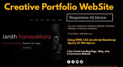 Create Portfolio Website Resume Website Using Html Css Bootstrap By