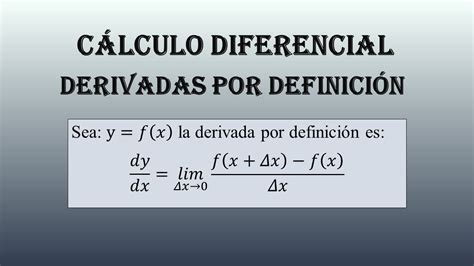 DefiniciÓn De Derivada Ejercicios Resueltos Youtube