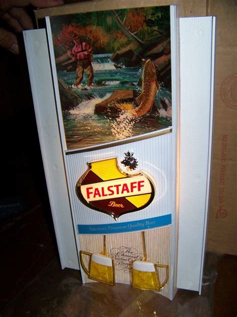 Falstaff Beer Old New Stock Toasting Mug Sign With Movement Original