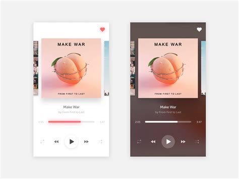 Modern Music Player Ui Psd Free Download