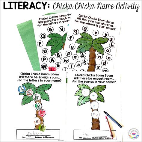 Chicka Chicka Boom Boom Worksheets For Kindergarten Chicka Chicka Boom