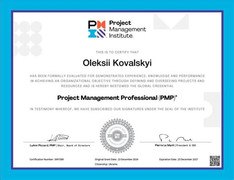Oleksii Kovalskyi On Linkedin Im Happy To Share That Ive Obtained A New Certification Project