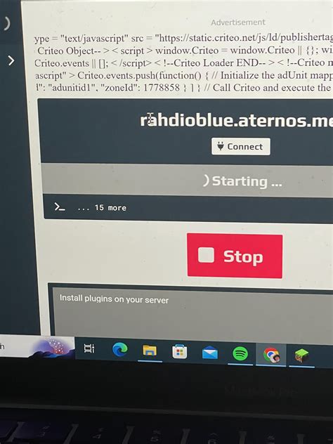 server stuck on “starting” then crashes after a long time r aternos