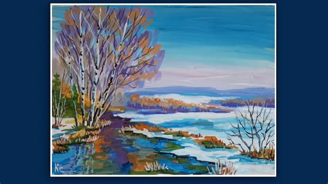 РИСУЕМ ВЕСНУ КАК НАРИСОВАТЬ ВЕСЕННИЙ ПЕЙЗАЖ ОЧЕНЬ ПРОСТО ЯРКИЙ ВЕСЕННИЙ ПЕЙЗАЖ ГУАШЬЮ Youtube