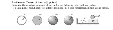 Solved Problem 1 Tensor Of Inertia [2 Points] Calculate The Principal