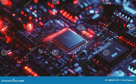 Microchip For Spaceships Production Of Rockets And Ships Computer Cpu And Memory Chips Stock