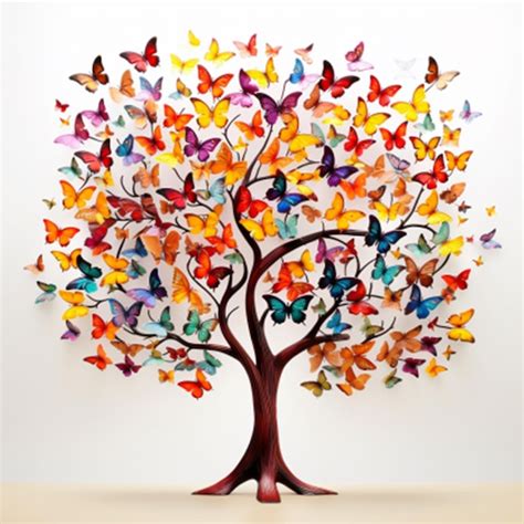 Premium Ai Image Butterfly Tree