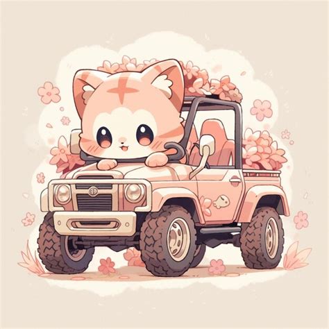 Premium Photo Cute Cat With Car