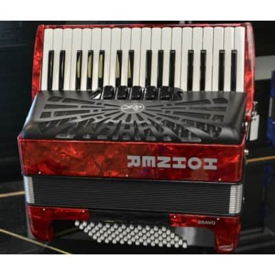 Hohner Br72b N Bravo Iii 72 Accordion In Jet Black W Black Reverb