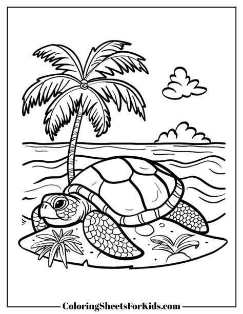 Hawaiian Style Sea Turtles Coloring Pages [2025]