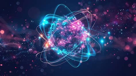 Abstract Atom Orb And Particle Chart Stock Image Image Of Generated