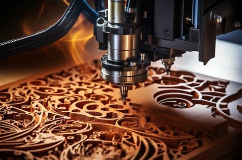 Premium AI Image Closeup Of A Cnc Router For Wood Carving