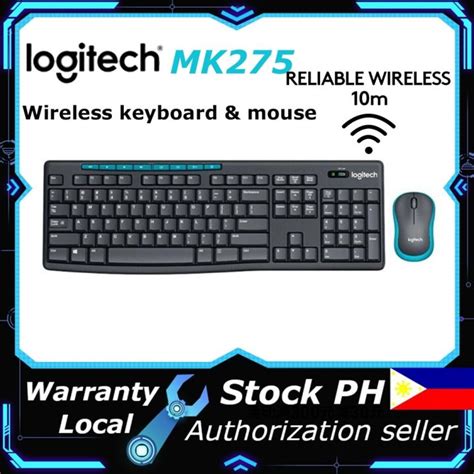 Dguic Logitech Mk275 Wireless Keyboard 1000 Dpi Optical Ergonomic Mouse Combos Set For Latop
