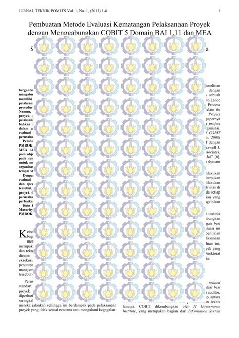 PDF Pembuatan Metode Evaluasi Kematangan Pelaksanaan Proyek Digilib Its Ac Id Public ITS