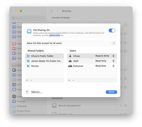 Enabling File Sharing Firecore Support