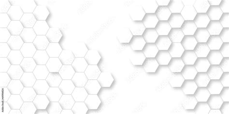 Seamless White Pattern With Hexagons Abstract White And Gray Shade Technology Wallpaper Wall