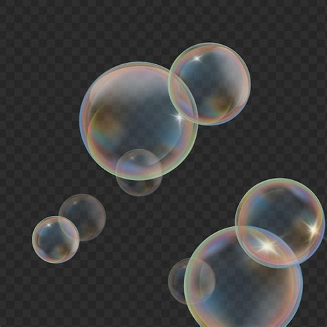 Premium Vector Soap Bubbles Seamless Background
