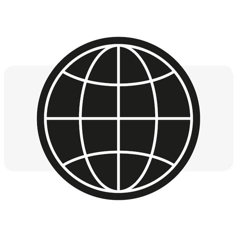 사이트 디자인을 위한 지구본 아이콘입니다 인터넷 네트워크 벡터 일러스트 레이 션 프리미엄 벡터