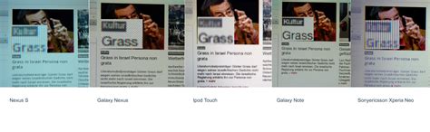 Displayvergleich Note Vs Galaxy Nexus Vs Nesus S