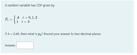Solved A Random Variable Has Cdf Given By