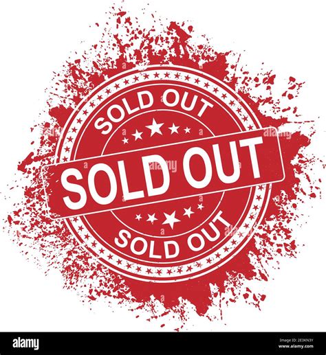 Sold Out Rubber Stamp Vector Illustration On White Background Sold